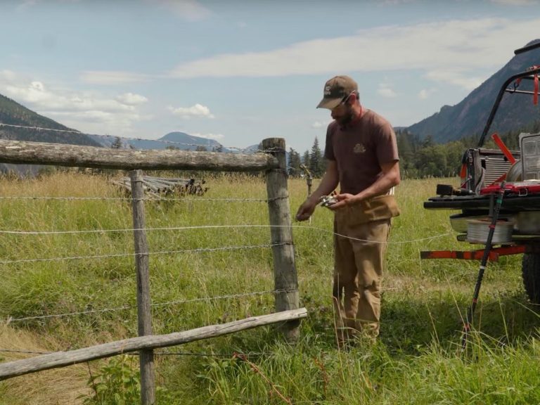 Building a Stand-Off Fence on an Existing Barbed Wire Fence - Organic BC